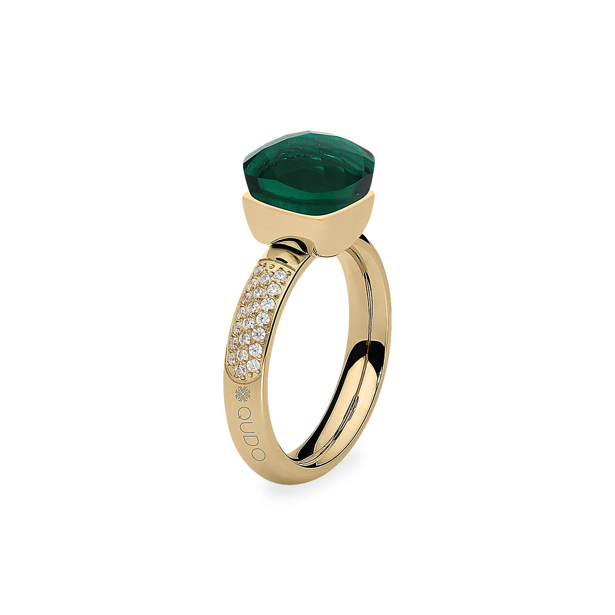 Firenze Deluxe Ring - Shades of Green & Brown - Gold – QUDO