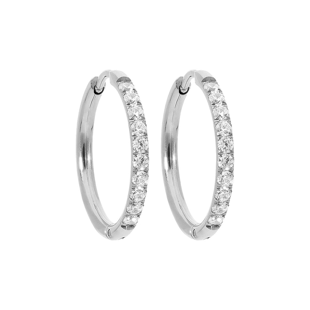 Hoop Earring Eternity Crystal 20 mm – QUDO